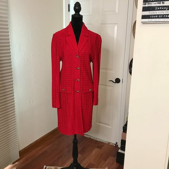 St. John | Jackets & Coats | St John Collection Red Size Red Jacketcoat ...